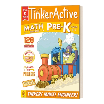 英文原版 Tinkeractive Workbooks Pre-K MathTinkeractive 学前数学技能活动练习册 英文版 进口英语原版书籍儿童图书