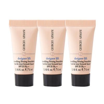 【自营】阿玛尼蓝标粉底控油持久5ml*3支大师造型粉底液小样