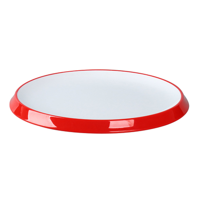 圆盘饭店商用密胺双色