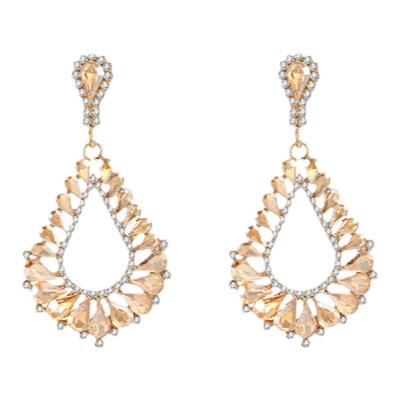 千金party~闪锆金色镂空耳环