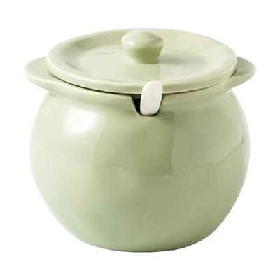 陶瓷猪油罐耐高温凹凸石头纹防滑