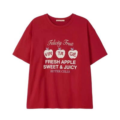 BITTERCELLS VINTAGE APPLE T-RED MUSINSA韩国官网直邮进口