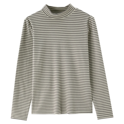 XWI/欣未条纹德绒打底衫女2022年