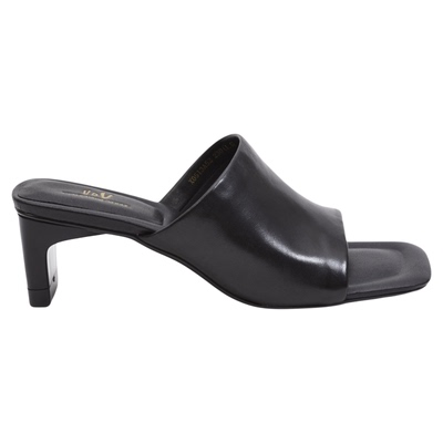 UDV法式羊皮露趾凉拖鞋女外穿2025夏季新款小个子粗跟高跟鞋真皮