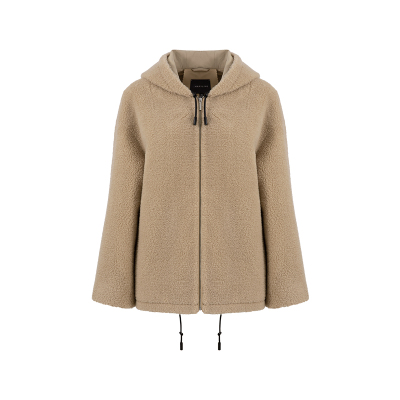 MARYLING驼色皮毛一体外套