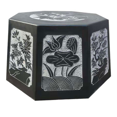 井口井圈石雕井口石头石水井石头井盖井沿石井套户外庭院家用装饰