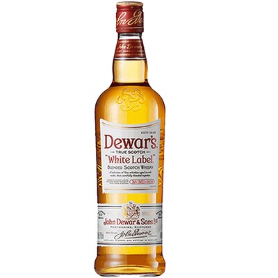 【自营】苏格兰威士忌英国Dewar's帝王白牌750ml二次陈酿威士忌