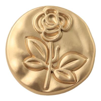 Manual◆ 玫瑰花金属纽扣小香名媛风毛衣粗花呢外套皮草大衣扣子