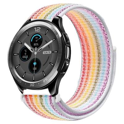 适用vivowatch5高定纤维尼龙回环表带watchGT2透气watch3帆布腕表带watch2智能运动IQoo手表腕带非原装配件