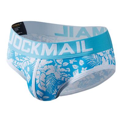 JOCKMAIL青年个性男士棉印花运动低腰性感三角内裤男短裤男底裤