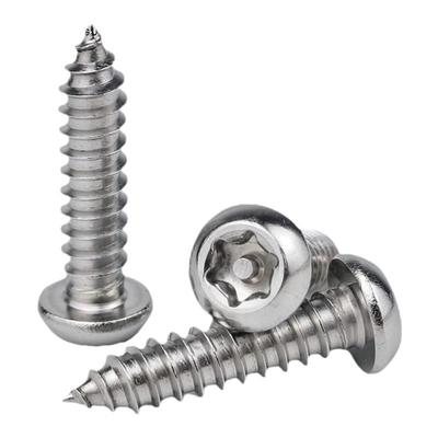 平圆头梅花带柱防盗自攻钉不锈钢