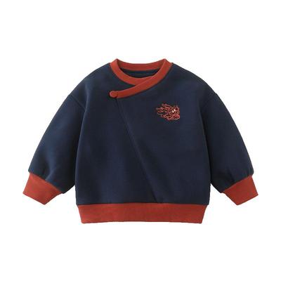 宝宝秋冬中式领卫衣齐齐熊