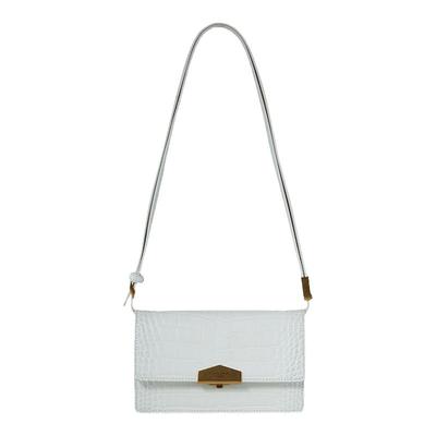 法国小众鳄鱼纹女士斜挎包