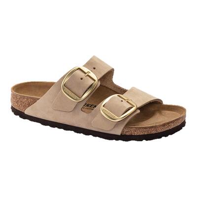 BIRKENSTOCK勃肯绒面革双扣拖鞋
