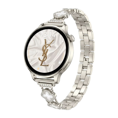 适用于oppo手表watchx3mini表带新款金属四叶草手链x2mini女表高级感watchs智能运动手表带4pro夏天时尚se