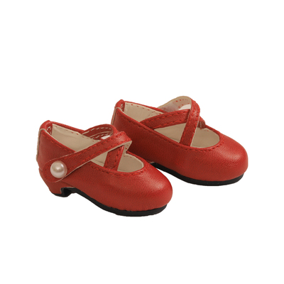 bjd4分6分交叉鞋带珍珠扣娃鞋