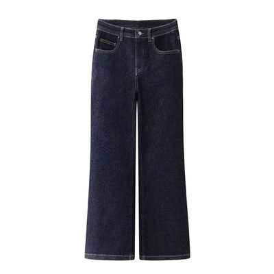 版型超好看的美式弹力水洗微喇裤