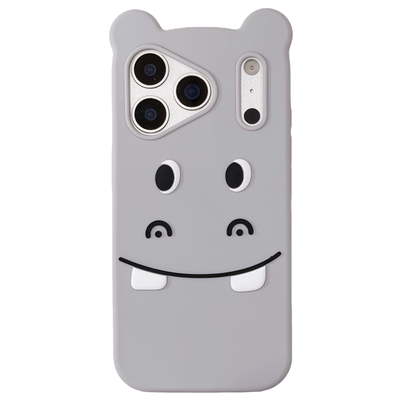 乐乐心愿屋 懒懒动物园！新品可爱小河马立体软硅胶情侣款适用iphone17Promax手机壳苹果1654防摔趣味超萌13