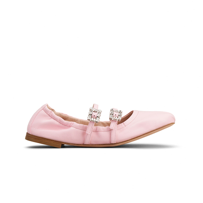 【24期免息】Roger Vivier/RV女鞋皮革扣带芭蕾舞鞋