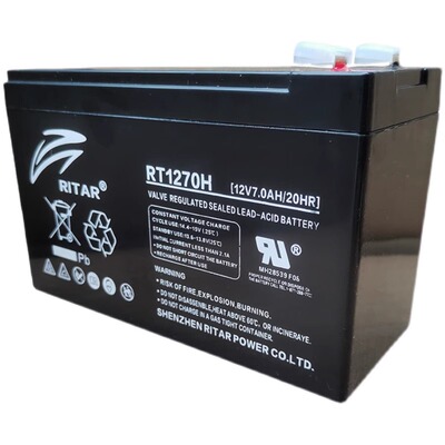 RITAR瑞达RT1270H蓄电池12V7AH通力电梯平层应急电源备用UPS电池