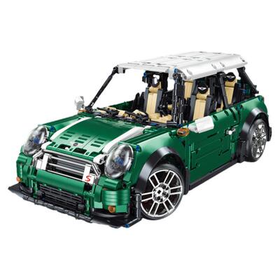 宝马复古迷你汽车拼装积木玩具