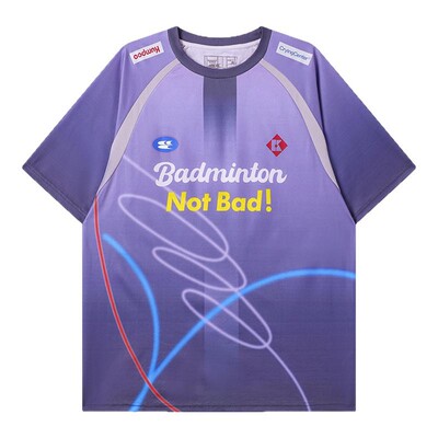 CryingCenterSports×kumpoo薰风羽毛球联名系列紫色渐变拼接赛服