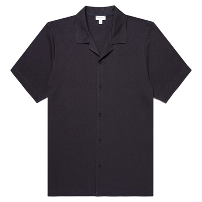 【春夏新品】SUNSPEL男士经典款匹马棉网眼Riviera古巴领短袖衬衫