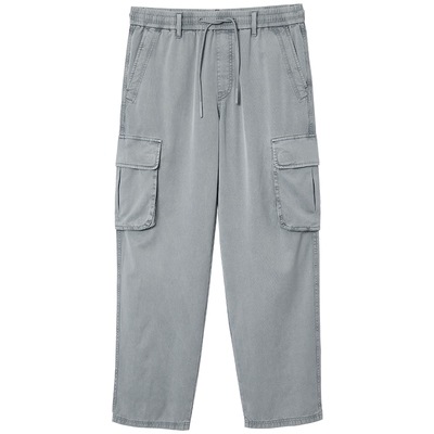 907杰克琼斯男装牛仔裤阔腿抽绳宽松休闲工装风长裤子秋季男款