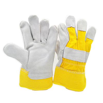 铁汉加厚牛皮手套防割电焊手套