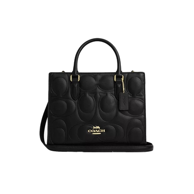 COACH/蔻驰官方 奥莱款Maggie女士皮质单肩斜挎手提包托特包CY670