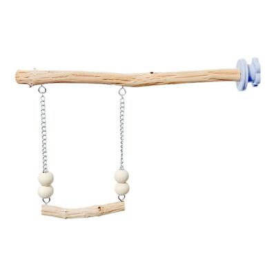 青松宠鹦鹉花梨木秋千