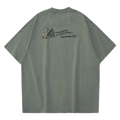 todaynowind户外露营短袖T恤宽松