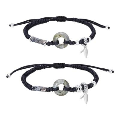 zeroline竹节竹叶平安扣手链女