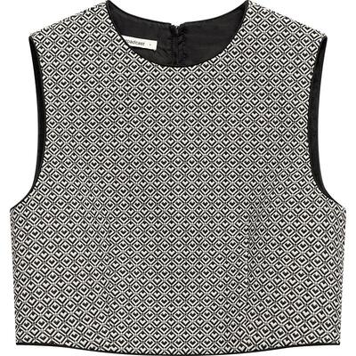 【商场同款】播小香风马夹女2024新款叠穿复古圆领马甲BDR1MD0206