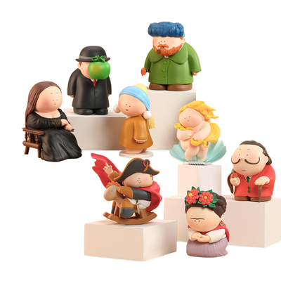 大美术馆 大艺术家摆件珍珠少女蒙娜丽莎梵高桌面手办生日礼物女