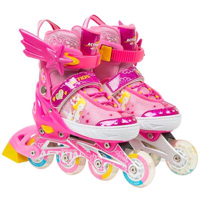 儿童全闪轮滑鞋可调码直排轮