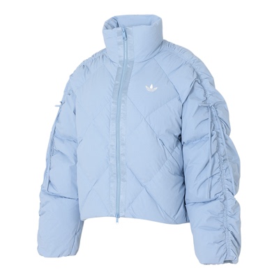 adidas阿迪达斯三叶草女冬季新款蝴蝶结休闲保暖宽松羽绒服KC2612