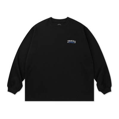 VMCL撞色徽章运动标语长袖TEE恤