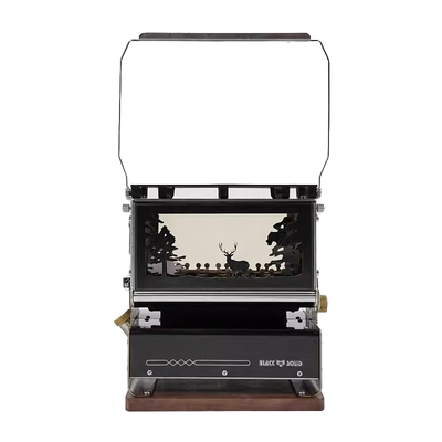 黑固遇见复古灯油炉mini桌面观火炉便携露营烧烤炉家用煤油灯摆件