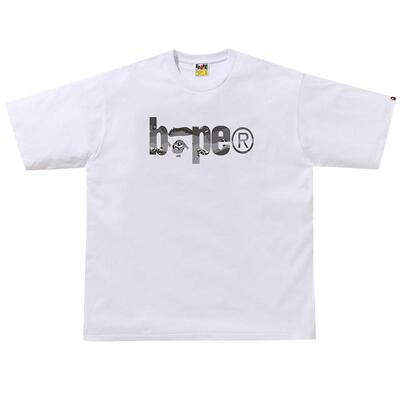BAPEbape春夏字母图案短袖T恤