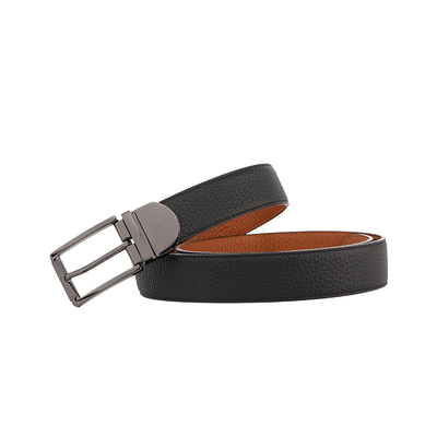 意尔康男士真皮皮带高档木质礼盒