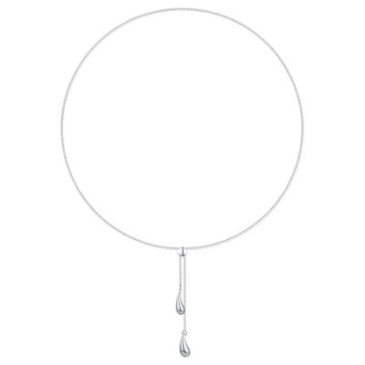 VIGG水滴抽拉项链女小众设计2026年新款个性时尚百搭毛衣链配饰