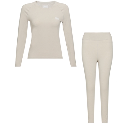 BODYWILD爱慕秋冬轻绒绒圆领插肩袖长袖长裤套装男女款ZBL74M