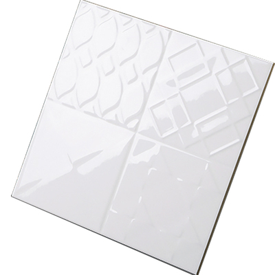 北欧式白色浮雕厨房阳台浴室花砖