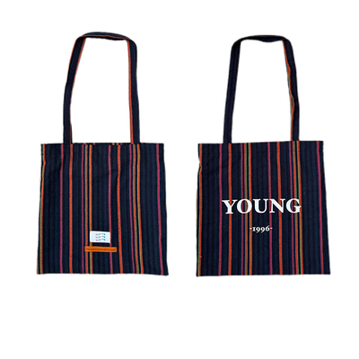 loveyoung日系条纹长肩带帆布包