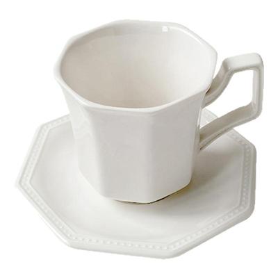 态生活中古风珠点八角白瓷碗盘杯