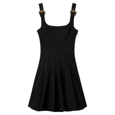 【季末优惠】VERSACE JEANS COUTURE 女士喇叭迷你连衣裙