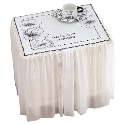 新款防尘蕾丝防水床头柜盖布