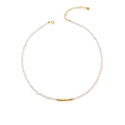 VITARING925银镀金天然淡水珍珠