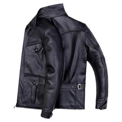 PERCOOL报童复刻版夹棉牛皮皮衣